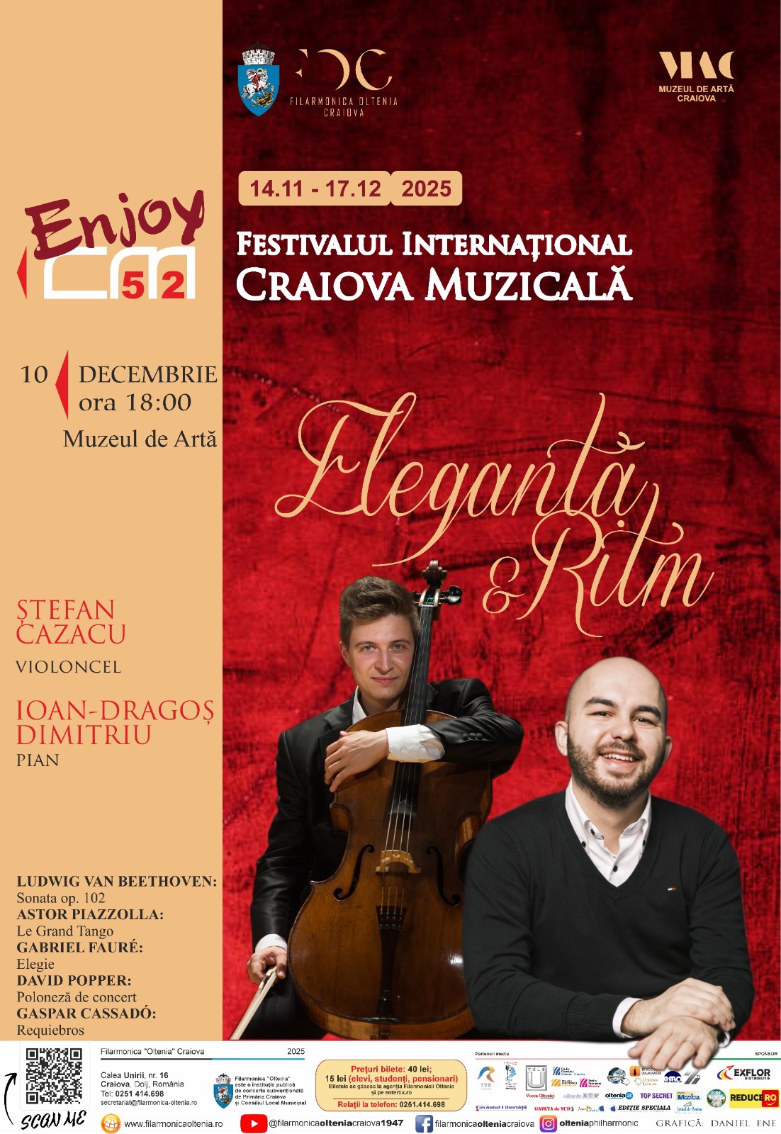 Concert cameral „Eleganță & Ritm” / Craiova Muzicală 2025 - Craiova Live